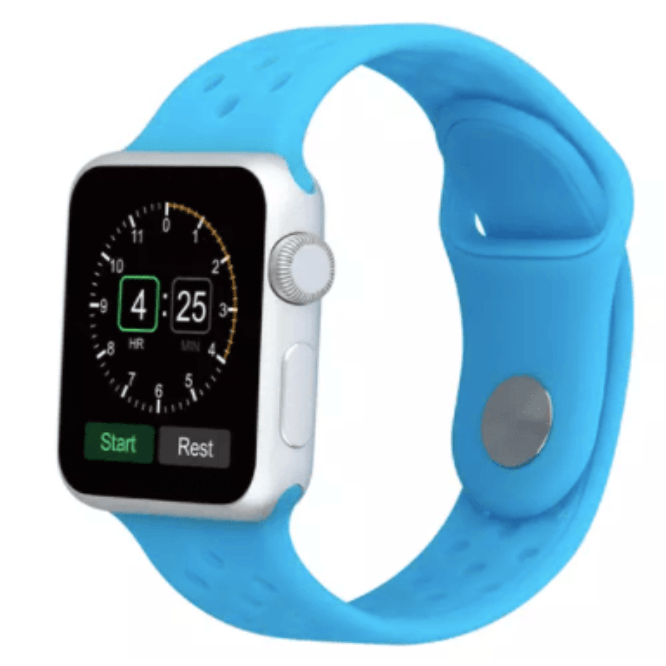 Breathable Silicone Sport Replacement Band for Apple Watch Blue ...