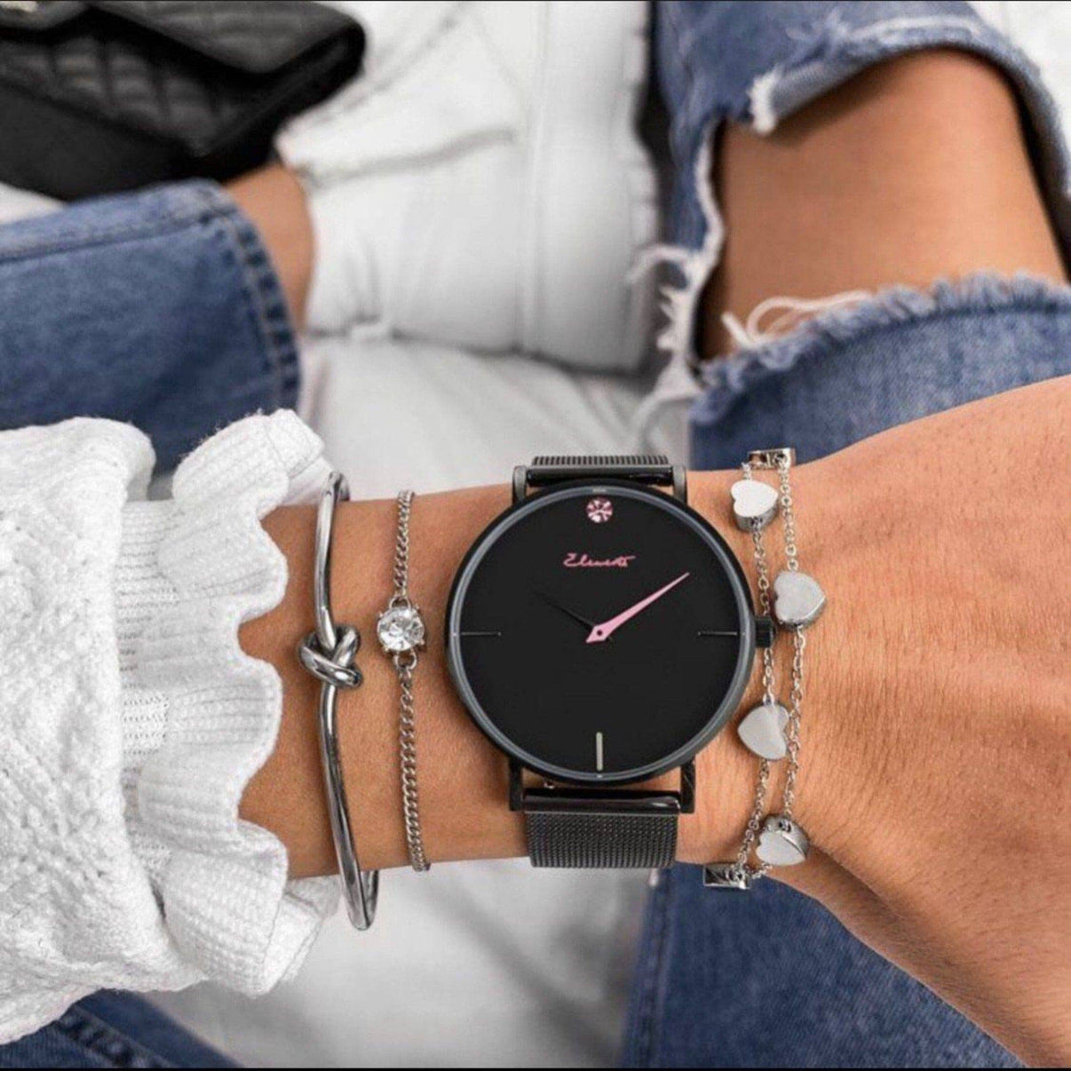 Strength 36 Mesh | Breast Cancer Watch | Womens Mesh Band Watch ...